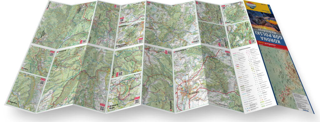 "Korona Gór Polski dla każdego" 2w1 przewodnik + mapa. Bireccy.